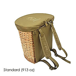 Acropolis Mushroom Foraging Bag - Wicker Basket for Adults and Kids - Haversack Bushcraft Bags - Gardeners Harvest Basket - Forage Pouch for Hiking, Morel Mushrooms, Camping, Hunting, X-Large, PHG-5