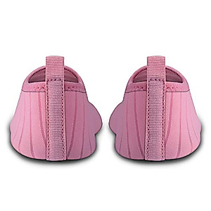 SEEKWAY Kids Water Shoes Toddler Boys Girls Quick Dry Non-Slip Aqua Socks for Outdoor Sports Pool Swim Beach Walking Pink