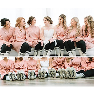 PAIXUN Bridesmaid Gifts For Women Wedding Gifts Proposal Set Bachelorette Party Favors Decorations Bride Socks