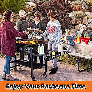 Griddle Caddy for Blackstone 28"/36" Griddles, Grill Accessories Space Saving, Stainless Steel Grill Caddy BBQ Accessories Organizer Storage with Magnetic Tool Holder & Paper Towel Holder