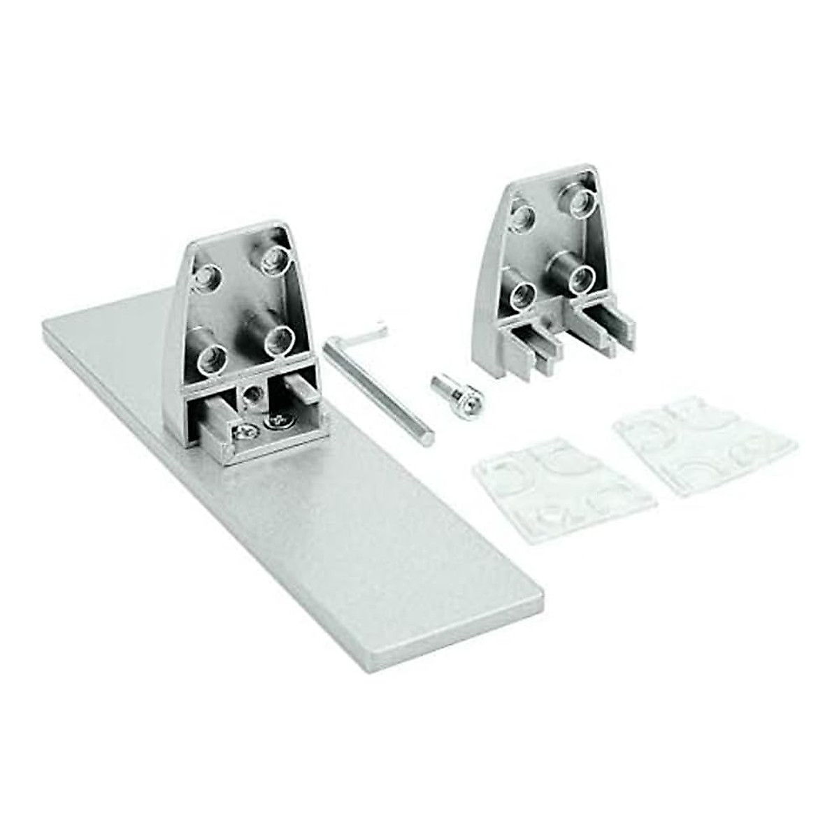 Pomojonbi Sneeze Guard Clamp Bracket, T-Shaped Desk Partition Clamp with Freestanding Base for Organic Glass or Acrylic Panel