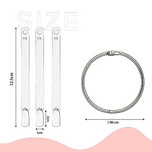 LA NOUR 150 Pcs - Nail Swatch Sticks with Ring & Stickers, – Practice Nail Tips, for Nail Polish, Gel, Dip Powder & Nail Art Practice – Clear, Large & Fan-Shaped – Best for Home & Salon (150 count)