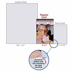 NobleWorks - Funny 60th Birthday Greeting Card - Women Grandma Humor Milestone, 60 Years Happy Bday Notecard with Envelope (1 Card) - Old and Hot 60 8012