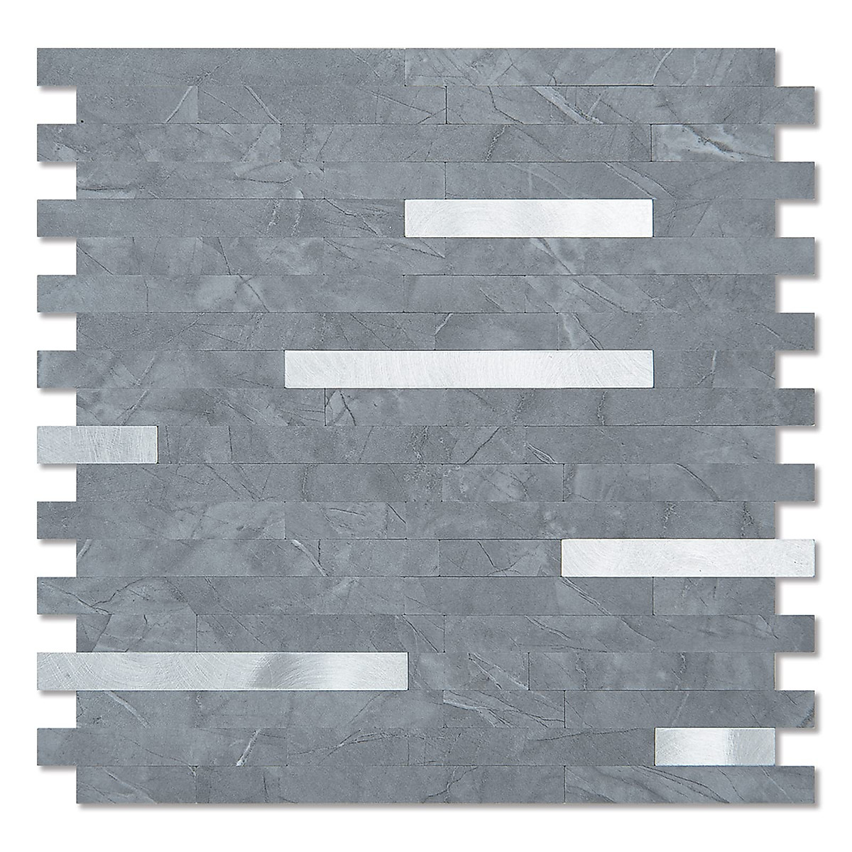 Art3d 10-Sheet Peel and Stick Grey Marble Backsplash Tile for Kitchen Bathroom