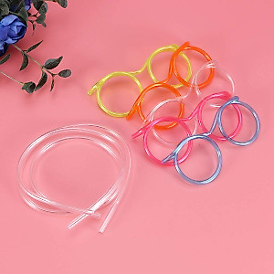 10pcs Kids Straws Straw Glasses Kids Eyeglasses Straws Straw Eyeglasses Party Drinking Straw Kids Drinking Straw Automatic Child