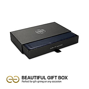 Dreem Fibonacci 2-in-1 Wallet Case for Apple iPhone 13 Mini - Luxury Vegan Leather, Magnetic Detachable Shockproof Phone Case, RFID Card Protection, Magsafe Compatible - Royal