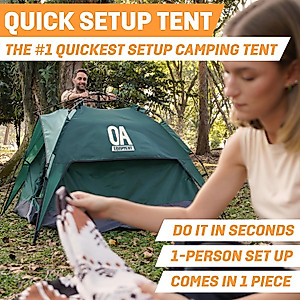 Pop Up Tent 2/3 Person Instant Camping Tent - Quick Setup Small Tent for Camping - Easy Set Up Fully Waterproof with Double Wall & Taped Seams