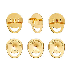 Silpada 'Three Pair Happy Back' Earring Back Set in Gold-Plated Sterling Silver