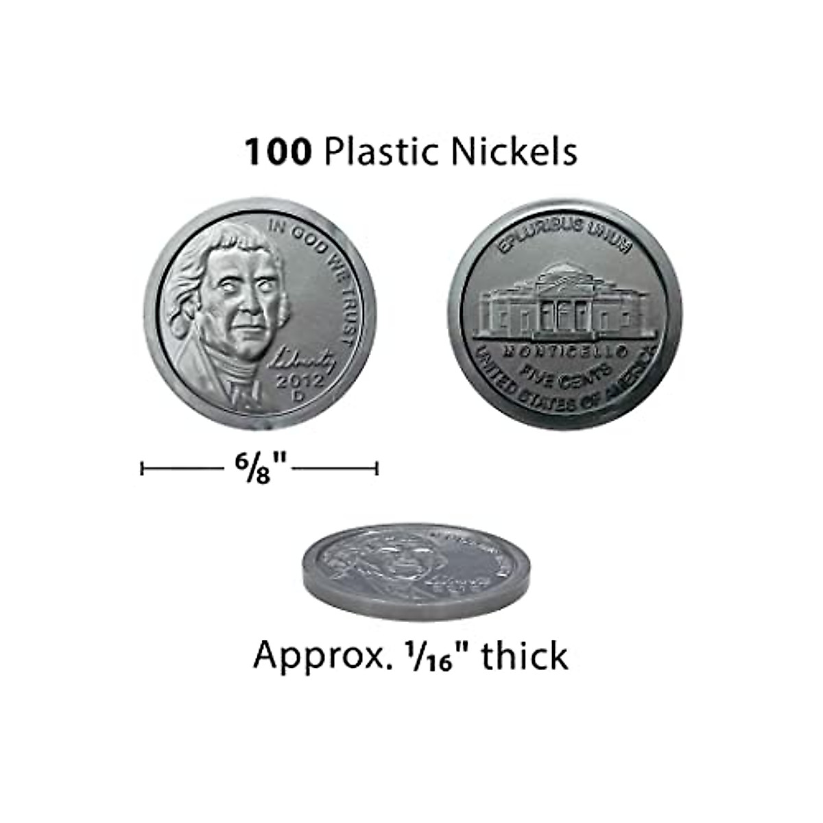 Teacher Created Resources Play Money: Nickels (TCR20654)
