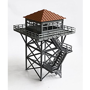 Outland Models Railway Scenery Watchtower/Lookout Tower (Grey) HO Scale 1:87