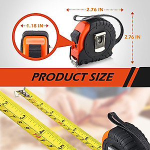 Yunsailing 15 Pack Tape Measure Bulk 16 Feet Retractable Measuring Tape Small Tape Measure Easy Read Tape Measure with Fractions 1/8 Measurement