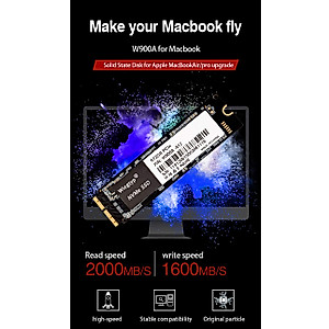 Wicgtyp 1TB M.2 SSD PCIe NVME for Mac SSD M2 NVMe SSD Hard Drive Gen3x4 SSD 1TB for MacBook Air/MacBook Pro