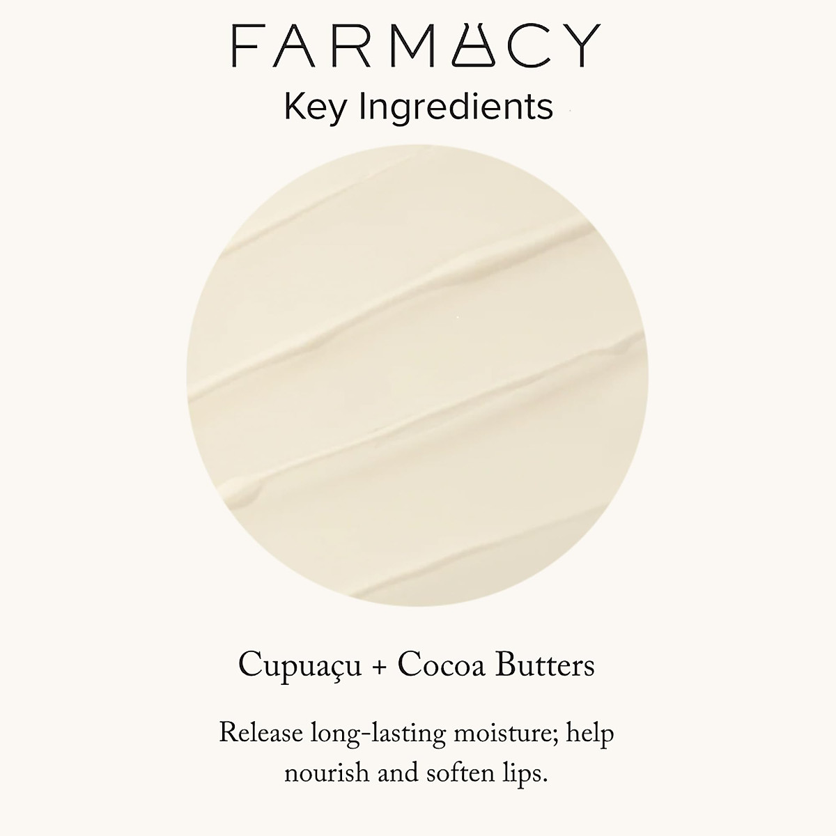 Farmacy Beeswax Lip Balm - Honey Butter Moisturizing Lip Care + Chapped Lip Treatment - Enriched with Cupuaçu + Cocoa Butters, Proprietary Honey Blend and Vitamin E to Nourish, Soften + Heal (3.4g)