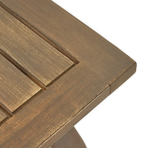 GDFStudio Outdoor Acacia Wood Chaise 3 Piece Lounge Set