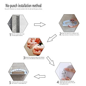 UineHiot Floating Shelf for Projector Wall Mount, 90-Degree Foldable, Loading Capacity 8.8lbs, Black