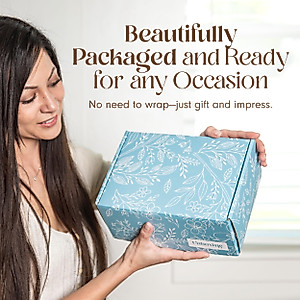 Unboxme Lavender Spa Gift Set - Relaxation Gifts For Women - Get Well Soon Gift Basket with Scented Candle, Bath Bomb, Soap