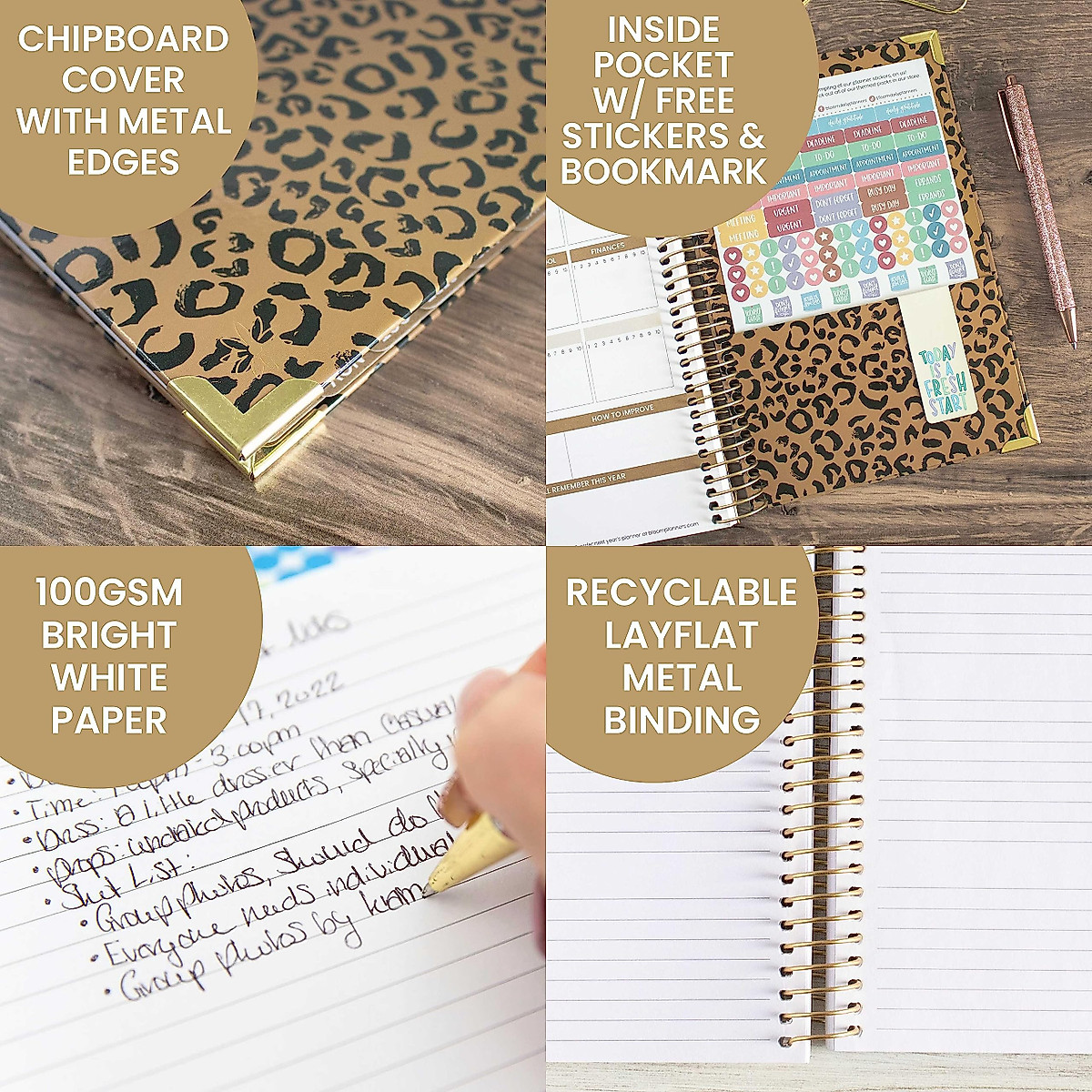 HARDCOVER bloom daily planners 2024 (8.5" x 11") Calendar Year Day Planner (January 2024 - December 2024) - Passion/Goal Organizer - Monthly & Weekly Inspirational Agenda Book - Dreams In Bloom