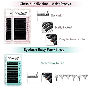 Cuckoo Eyelash Extension Supplies Kit,Lash Extension Practice Kit For Beginner,Mannequin Head With 7 Pairs Replaced Eyelids Silicone And Supplies Training Set,Professional Eyelash Extension Kit