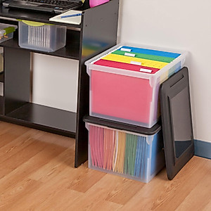 Sterilite 18689004 Storage File Box, 4-Pack , Black