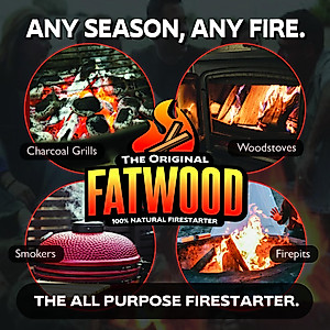 Betterwood 10 Pound Fatwood Natural Pine Firestarter 1 Pack for Campfire, BBQ, or Pellet Stove, Non Toxic and Water Repellent