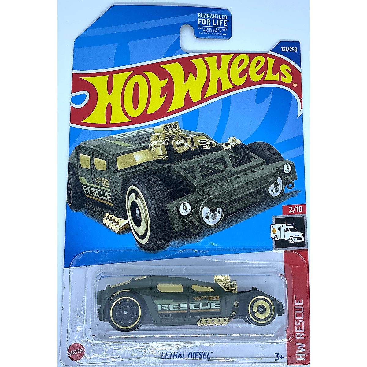 Hot Wheels 2022 - Lethal Diesel - HW Rescue 2/10 [Dark Green] 121/250