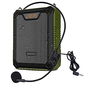 W WINBRIDGE 25W Bluetooth Voice Amplifier Powerful with Wired Portable Headset Microphone, Voice Amplifier for Teachers, Speaker Headset Mic Support Waterproof for Outdoors Tour Guide M900