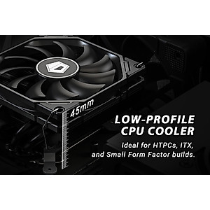 ID-COOLING IS-40X V3 45mm Height Low Profile CPU Cooler 4 Heatpipes CPU Air Cooler with 15mm Thickness Slim Fan Support Intel LGA1700/1200/115X; AMD AM5/AM4 For Desktop