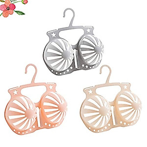 Cabilock Collapsible Clothes Drying Rack 3pcs Bra Hanger Anti-Deformation Bra Drying Rack Non-Slip Skirt Hangers Saving for Bra Underwear Pants Skirts Clothes Wire Hangers