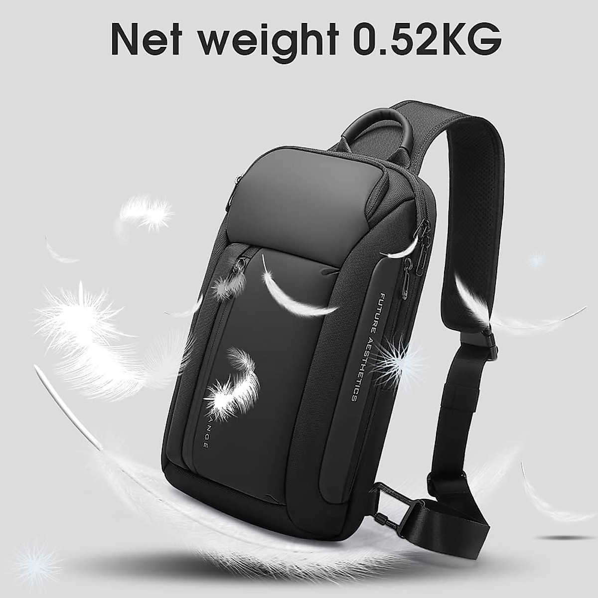 BANGE Business Waterproof 15.6 inch Laptop backpack and Waterproof chest bag for men and women