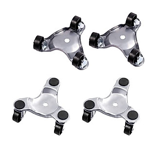 4 pcs 3Wheel Mover’ s Dolly,Steel tri-Dolly,300 lbs Load Capacity，for Mobile Furniture and Appliances