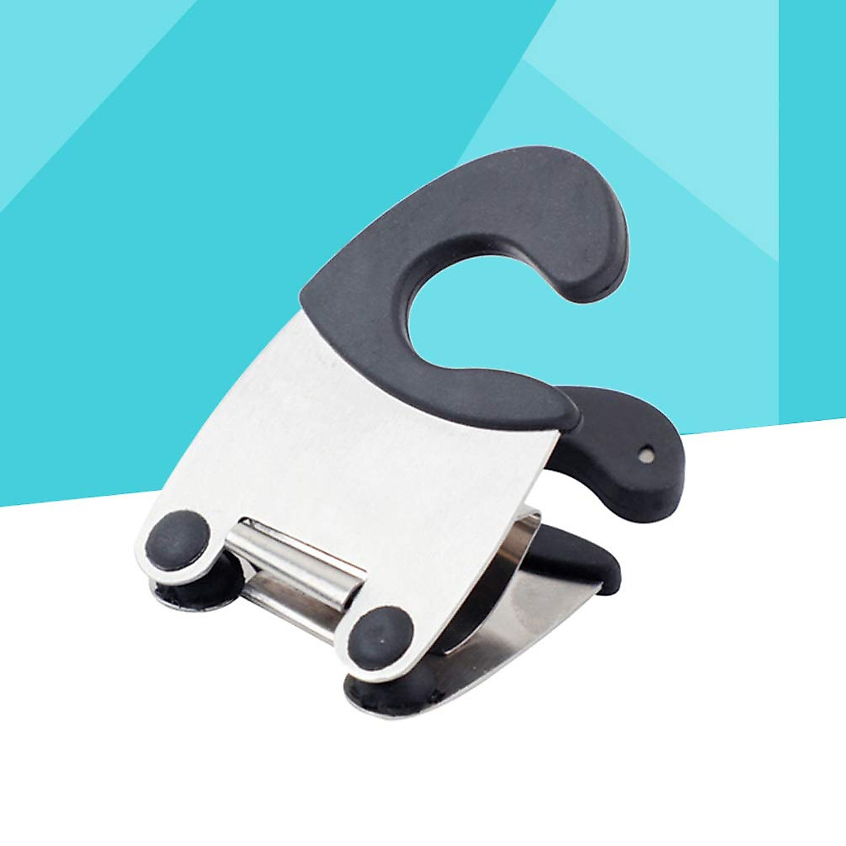 DOITOOL Pot Clip Holder Utensil Pot Clip Spoon Rest Stainless Steel Kitchen Gadget for Restaurant Home Utensil Rest Black