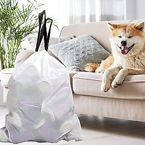 8 Gallon Drawstring Trash Bag, Small Garbage Bags, 45 Count