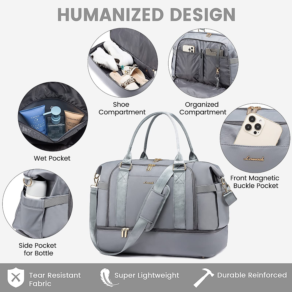 Gym Bag for Women LOVEVOOK Travel Duffel Bag with USB Charging Port,Weekender Bags for Women with Shoe Compartment,Carry on Overnight Bag with Toiletry Bag,Hospital Bags for Labor and Deliver