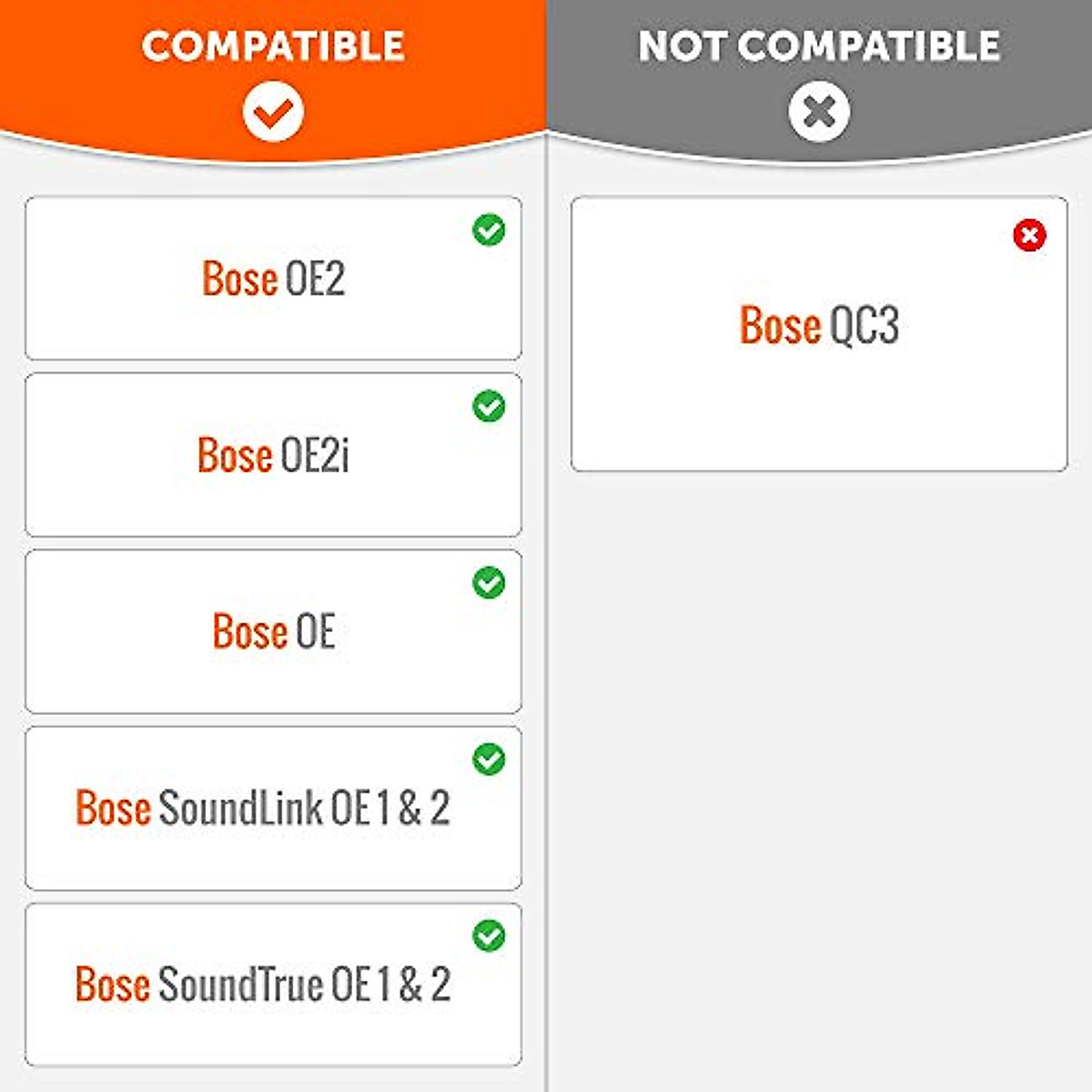 WC Wicked Cushions Replacement Ear Pads for Bose On-Ear 2 (OE2 & OE2i) Headphones - Earpads for Bose SoundTrue & SoundLink On-Ear (OE) Headphones - Softer Leather, Luxury Memory Foam, Added Thickness