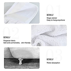 Highland Cow in Bathtub Bubble Hand Tie Towel 2 Pack, Funny Cattle Farmhouse Animal Hanging Kitchen Towels for Tabletop Home