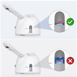 NewWay Facial Steamer with Extendable Arm Steaming Warm Mist Humidifier for Face Spa Sinuses Moisturizing, Homeuse or Salon