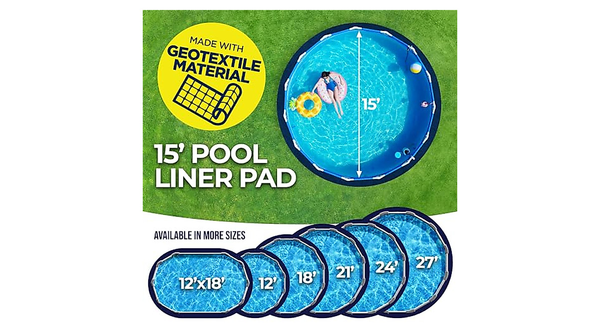 Durable 15-Foot Pool Liner Pad for Above-Ground Pools