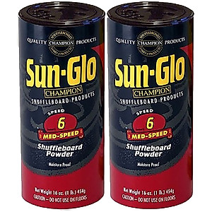 Twin Pack of Sun-Glo #6 Speed Shuffleboard Powder Wax