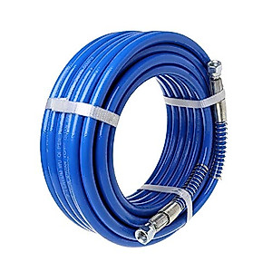 Willbebest 50ft 1/4" Airless Paint Spray Hose Sprayer Light Flexible Fiber Tube 3300PSI Working Pressure, Burst Pressure Up to 8500 PSI (15 Meter)