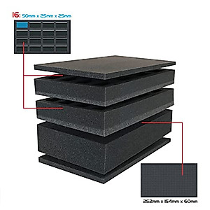 ENHANCE Miniature Figure Satchel - Compact Storage & Carrying Case for DnD Miniatures with Shoulder Strap, 3 Foam Trays (2 Pre-Cut Trays and 1 Pick & Pluck Tray) - Fits Standard 20mm to 25mm Figures