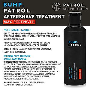 Bump Patrol Maximum Strength Aftershave Formula - After Shave Solution Eliminates Razor Bumps and Ingrown Hairs - 2 Ounces