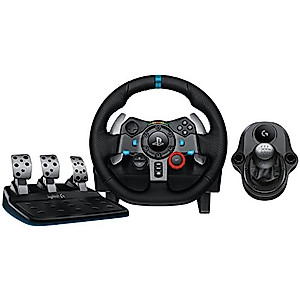 Logitech G29 Driving Force Racing Wheel + Floor Pedals + G Driving Force Shifter Bundle - PS5/PS4/PC