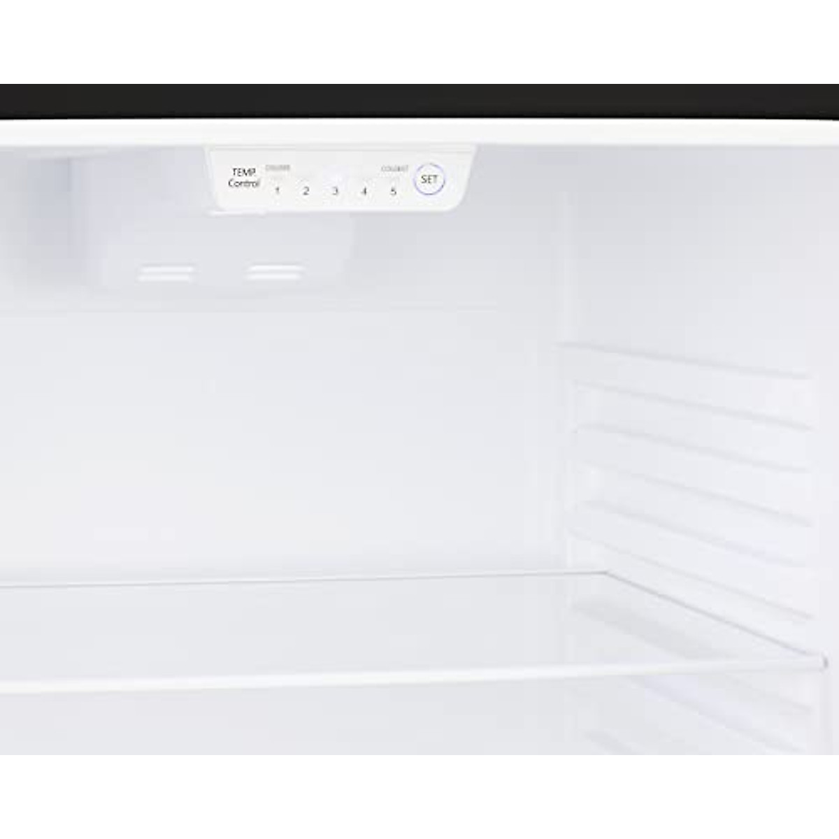 Summit Appliance FF1091WIM 24" Wide Top Mount Frost-Free Refrigerator-Freezer with Icemaker in White Finish, Adjustable Glass Shelves, Adjustable Freezer Thermostat, Interior LED Lighting