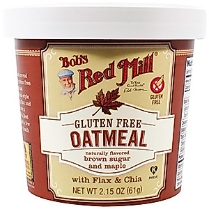 Bob's Red Mill Gluten Free Oatmeal Cup, Maple Brown Sugar, 2.15 Ounce (Pack of 8)