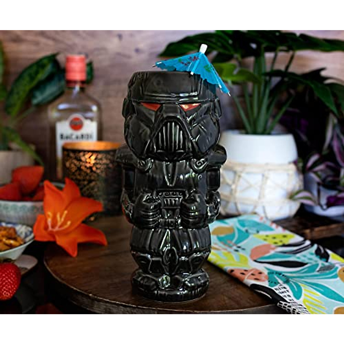 Geeki Tikis Star Wars: The Mandalorian Dark Trooper Ceramic Mug | Holds 18 Ounce