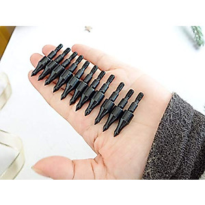 Erewa Pack of 24 Black Screw-in Archery Field Points Arrow for Target Practice Shooting,100 Grain Each