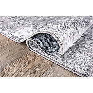 Rugshop Distressed Abstract Area Rug 2' x 3' Gray