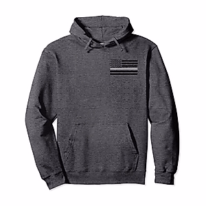Thin Silver Line Flag Hoodie for Corrections Officers