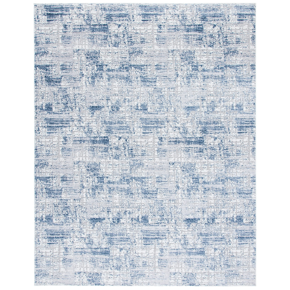 SAFAVIEH Amelia Collection Area Rug - 9' x 12', Navy & Light Grey, Modern Abstract Distressed Design, Non-Shedding & Easy Care, Ideal for High Traffic Areas in Living Room, Bedroom (ALA786N)