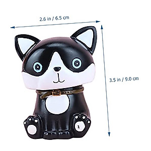 Levemolo Bobble Dog Ornament Car Ornament Puppy Toys Small Dogs Car Bobblehead Dashboard Animal Party Favor Dashboard Bobbleheads Alaskan Malamute Model Simulation Dog Modeling Adorn Cute